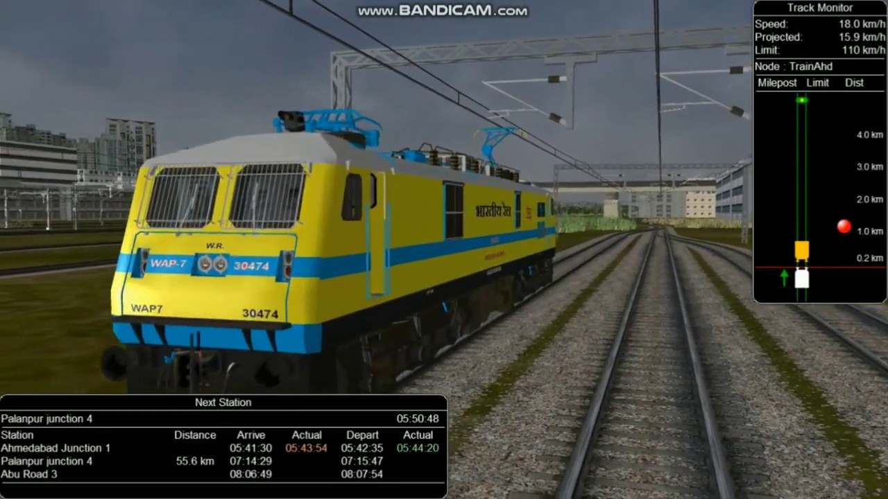 MSTS Loco change from WAP-7 to WDP-4D at Ahmedabad Junction for ...