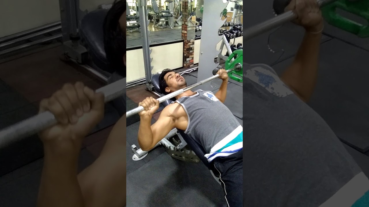 How to do Chest Workout Incline with Bar - YouTube