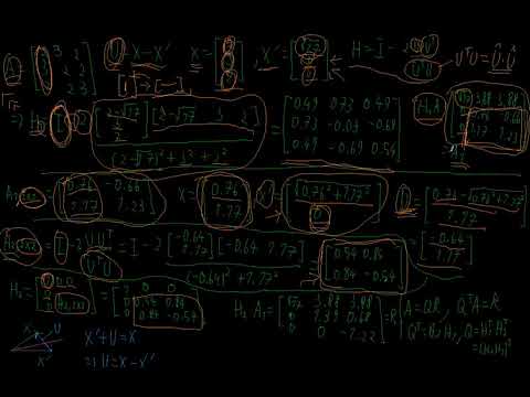 QR decomposition of 3x3 Matrix with Householder Transformation, Example ...