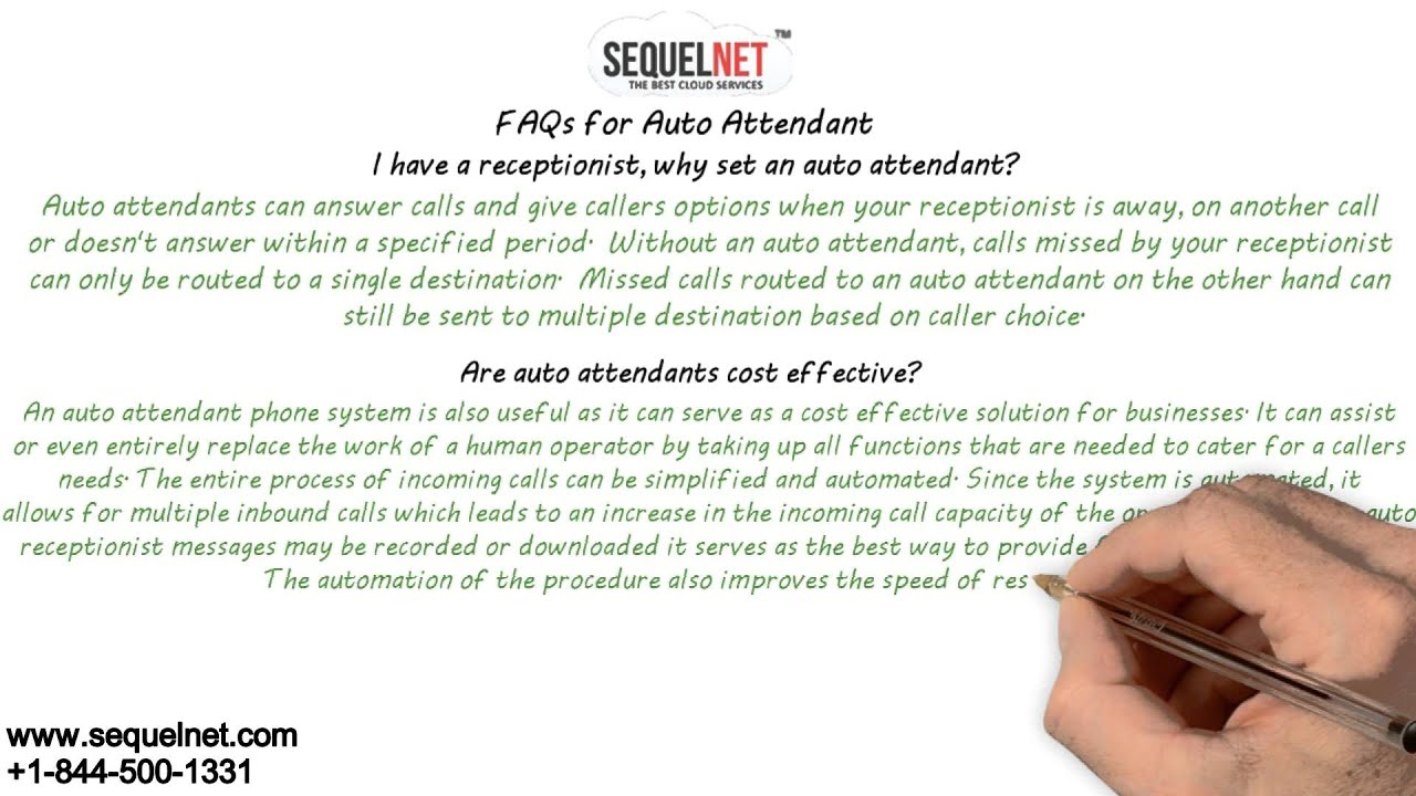 SequelNet Auto Attendant FAQs - YouTube