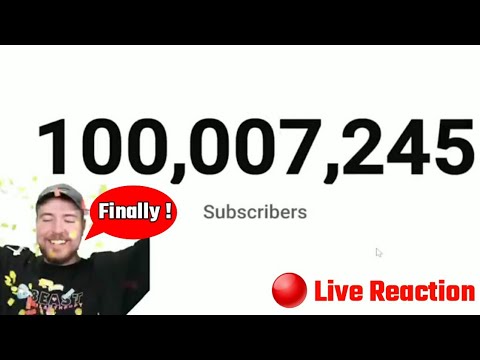 @MrBeast hit 100M subscribers [ Live count ] - YouTube