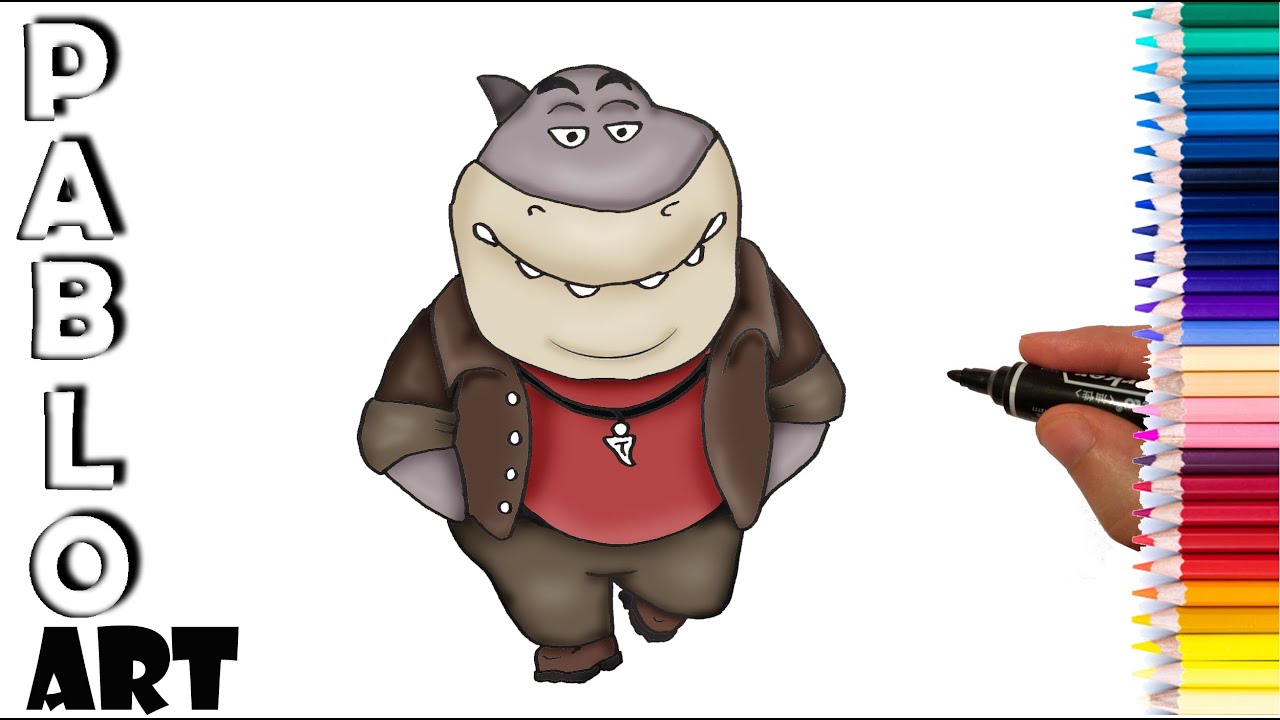 How To Draw Mr. Shark From The Bad Guys | Learn to Draw step by step ...