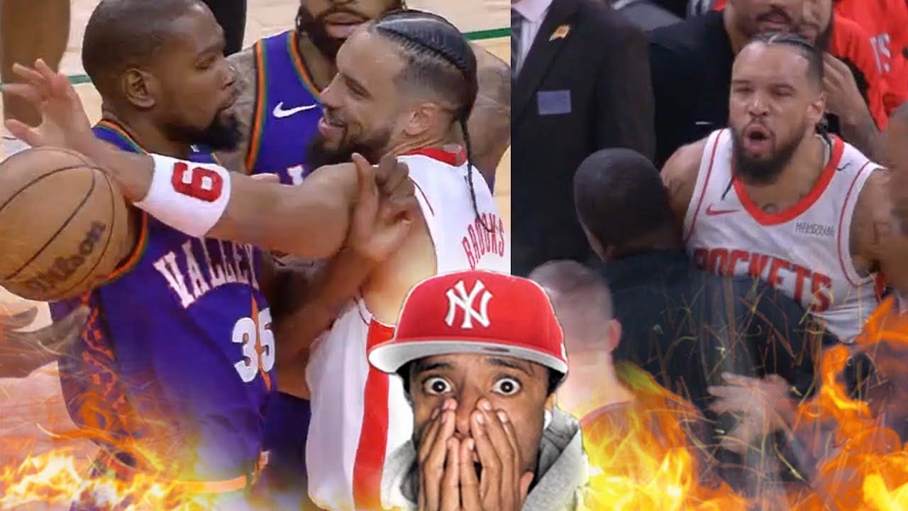 UpNextMal Reacts to Dillon Brooks ejected after FIGHT with Kevin Durant ...