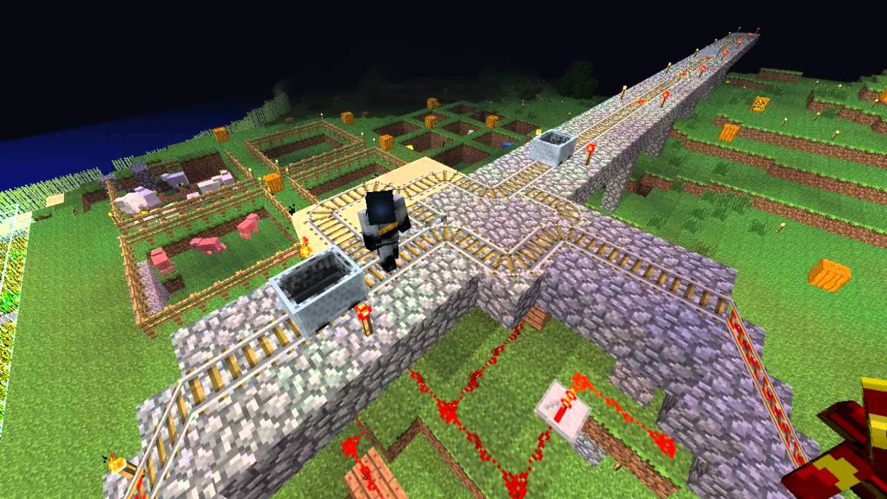 3-way Mine Cart Switch - Minecraft Tutorial HD - YouTube