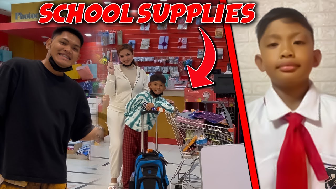 BINILI KO NG GAMIT SA SCHOOL SI JARINZ! - YouTube