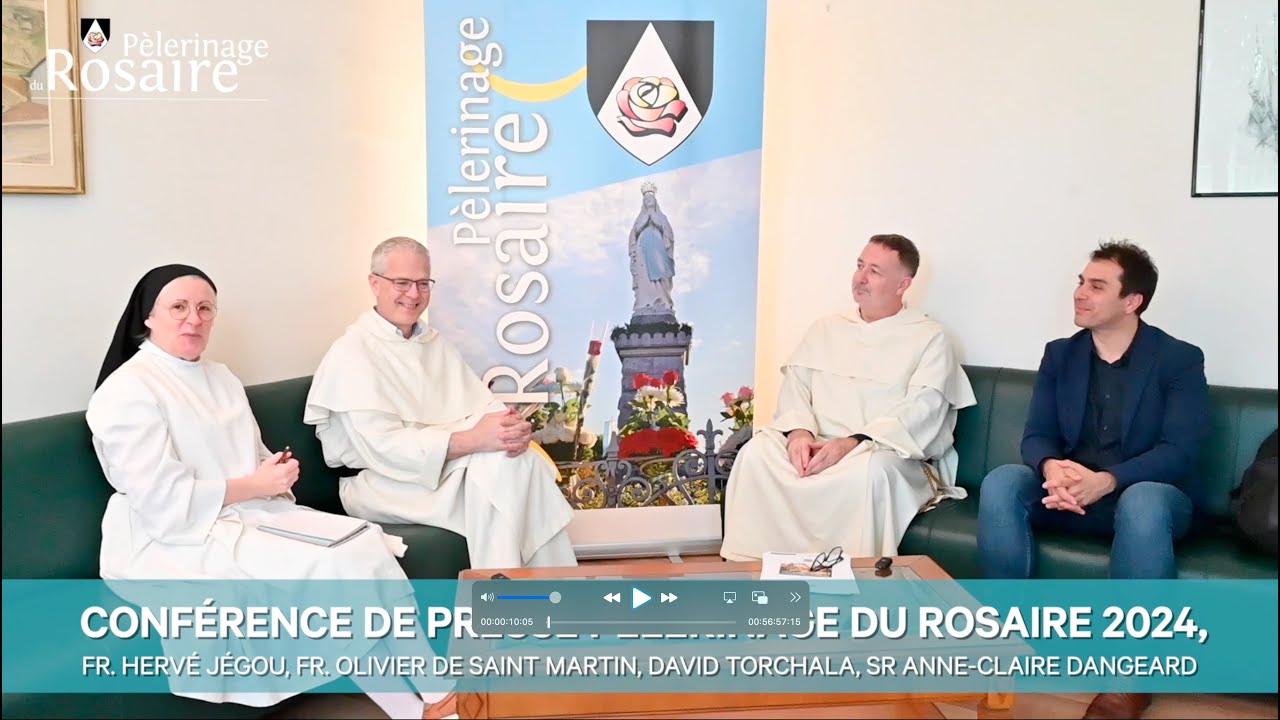 CONFÉRENCE DE PRESSE DU PÈLERINAGE DU ROSAIRE 2024 - YouTube