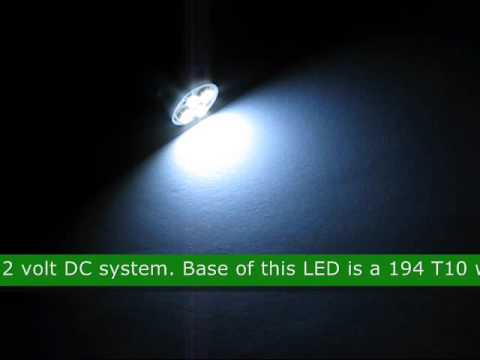 59705 4 SMD 1201 L.E.D.s Forward Firing T10 Wedge LED Light - YouTube