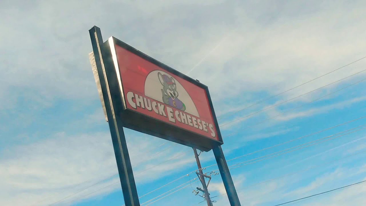 Chuck E. Cheese sign at my store - YouTube