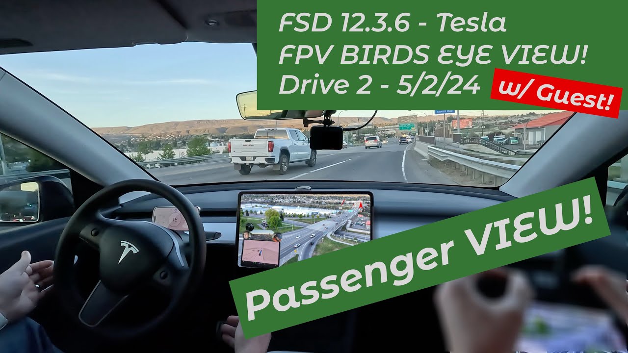 5/2/24-Drive-2_(🎢) / Tesla FSD 12.3.6 (Supervised) w/Guest! - YouTube