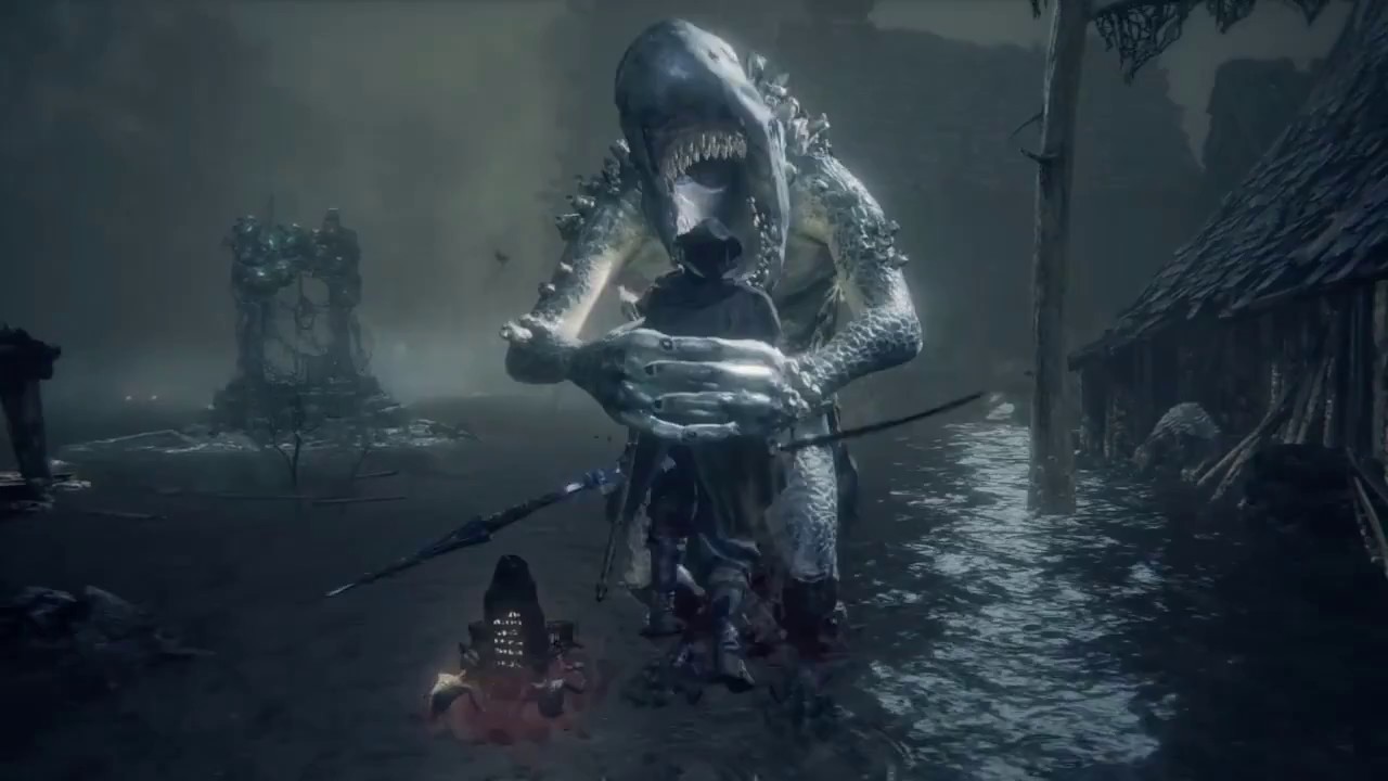 【Bloodborne】Giant Fishman Grab Attack - YouTube