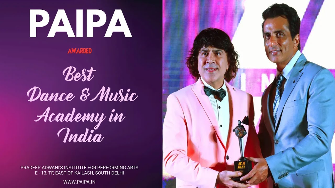 Best Dance & Music Academy in India Award - 2022 to PAIPA Dance & Music ...