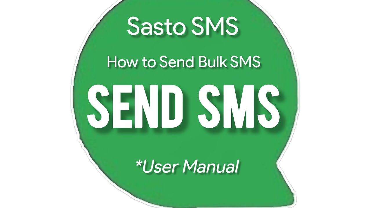 Sasto SMS User Guide | Send Message - YouTube