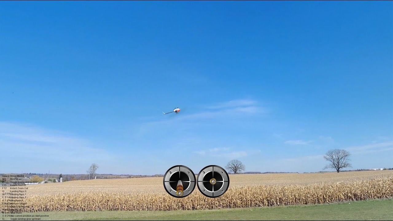 Heli X10 SIM Practice at the Toronto RC Heli Club Flying Field in ...