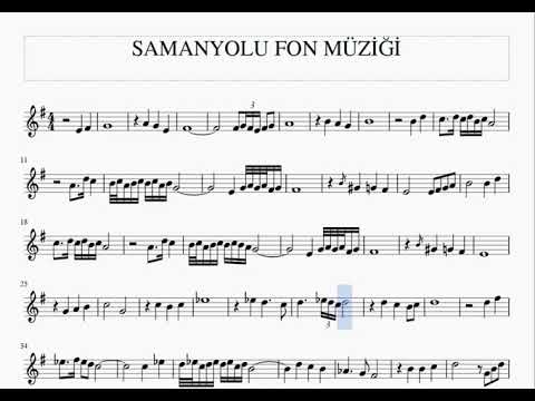 SAMANYOLU FON MÜZİĞİ -FLÜT NOTALARI