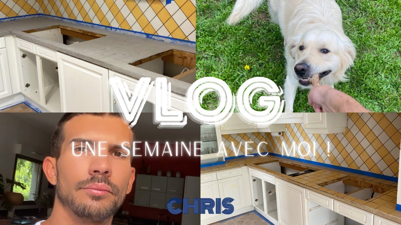 VLOG !! Début rénovation de le cuisine de René et Edith ! Béton ciré ...