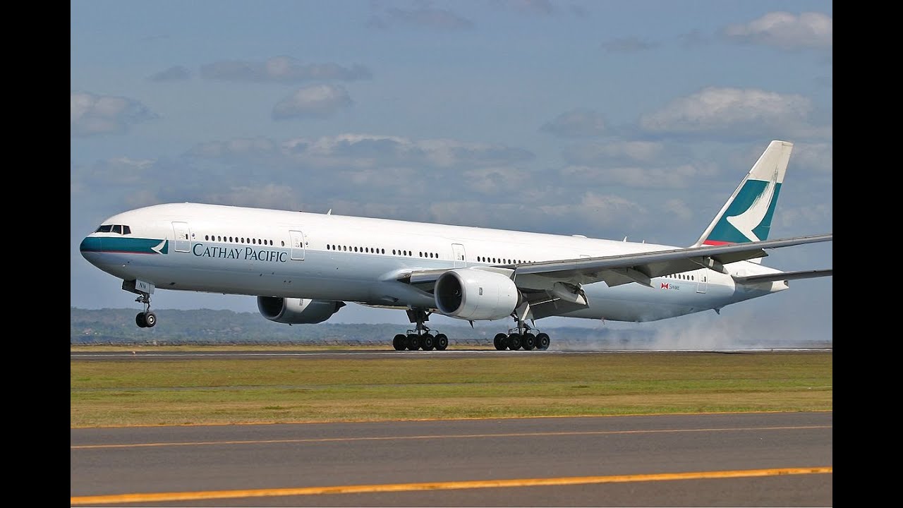 777 Cathay pacific flight landing and takeoff Project Flight - YouTube
