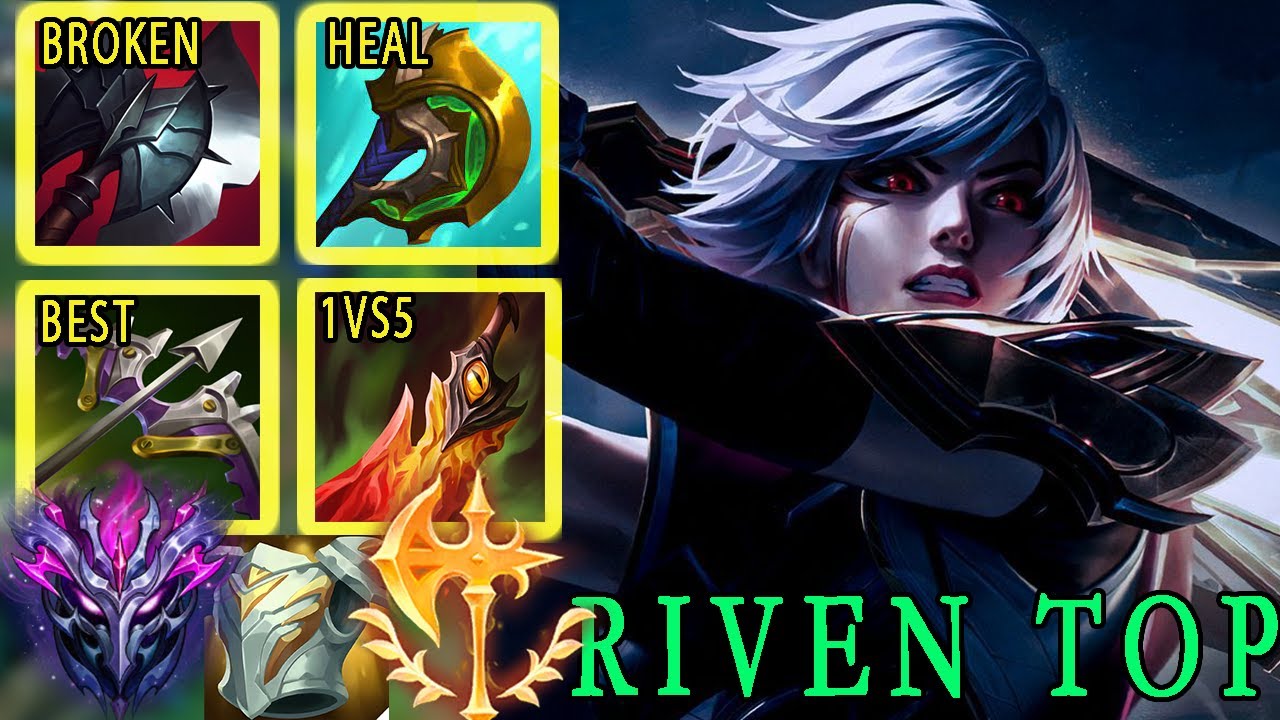 Better Wild Rift -TOP RIVEN 1vs5 BUFF HEAL BROKEN BUILD RUNES-Wild Rift ...