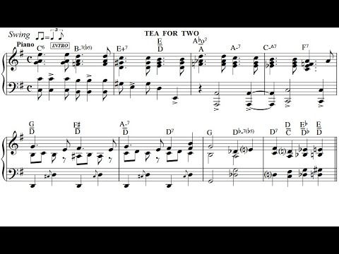 TEA FOR TWO / Sheet Music / Look & Read Ahead / Play & Sing Along ...
