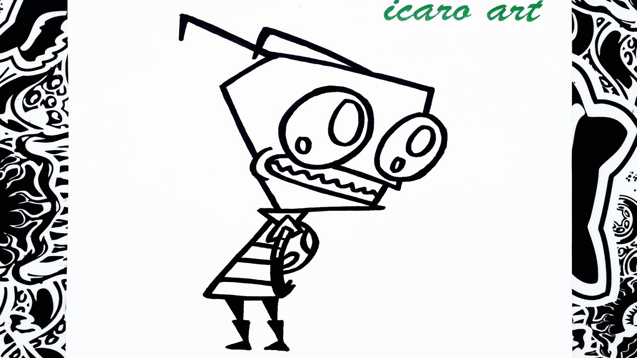 Dibujos Para Colorear De Invasor Zim