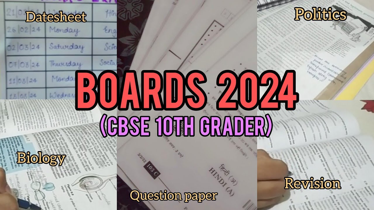 BOARDS 2024☘️||CBSE 10th grader ||STUDY BOOKLET|| - YouTube
