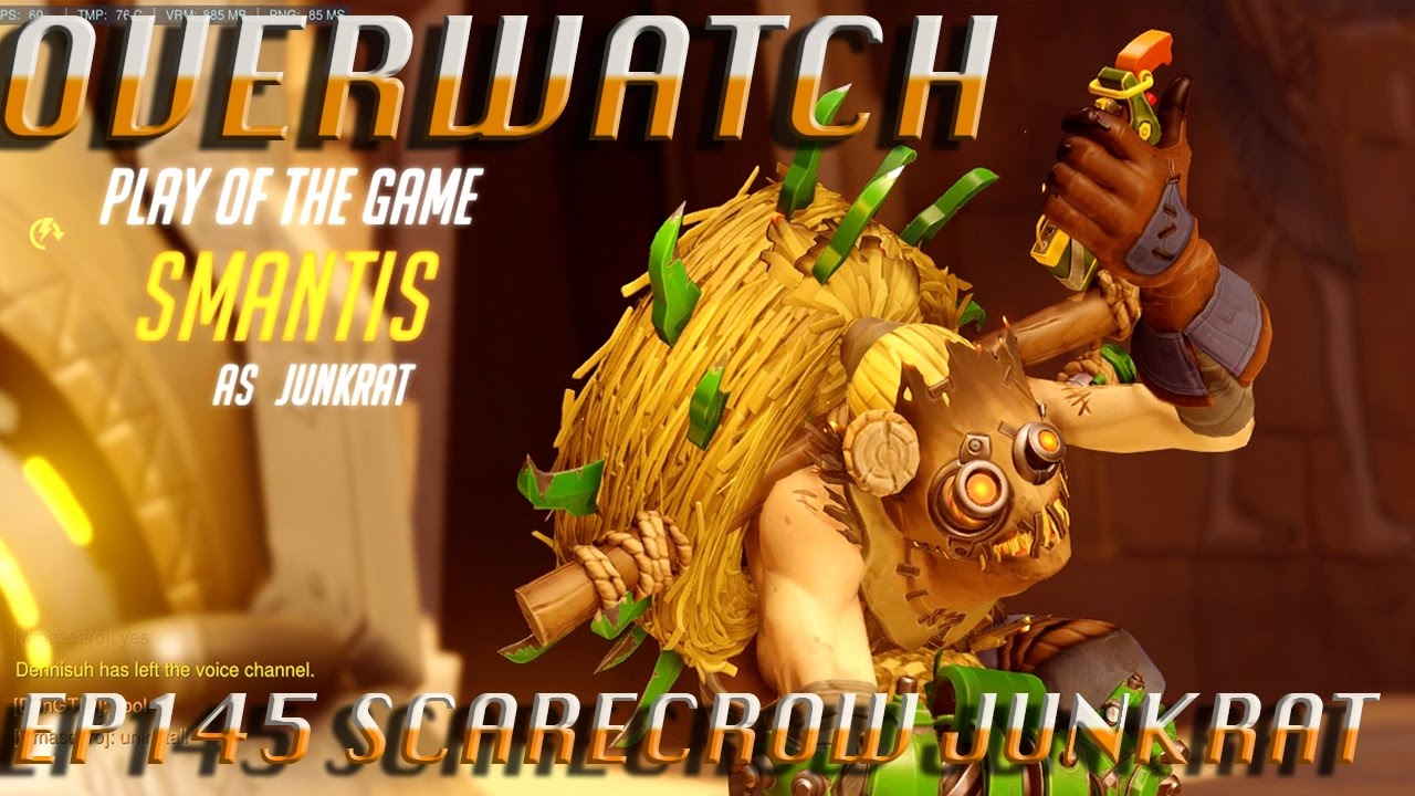 Overwatch Legendary Scarecrow Junkrat Skin Multiplayer Gameplay EP 145 ...