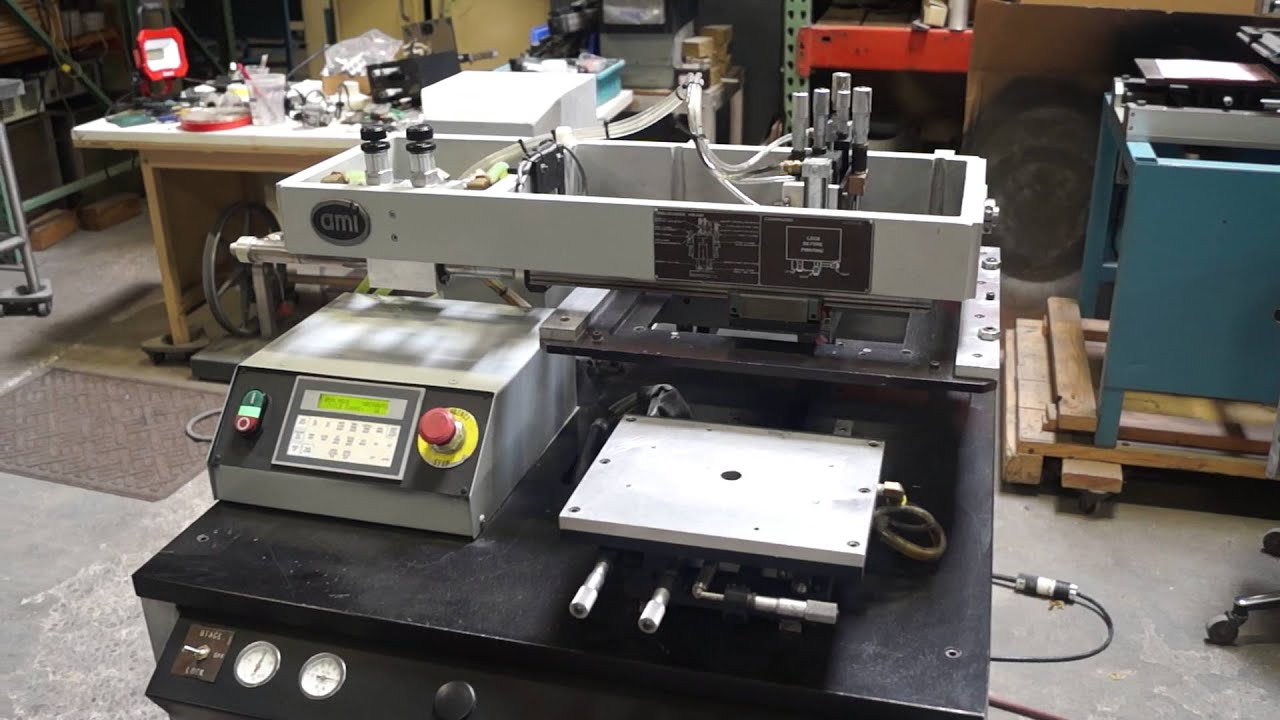 AMI MSP-485 Screen Printer SN 766821-01 - YouTube