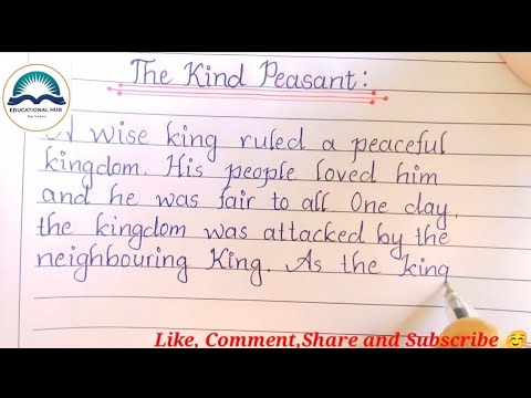 Writing Moral Story on : The Kind Peasant / Educational Moral Story For ...