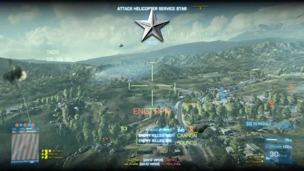 Battlefield 3 - Attack Helicopter Highlights - YouTube