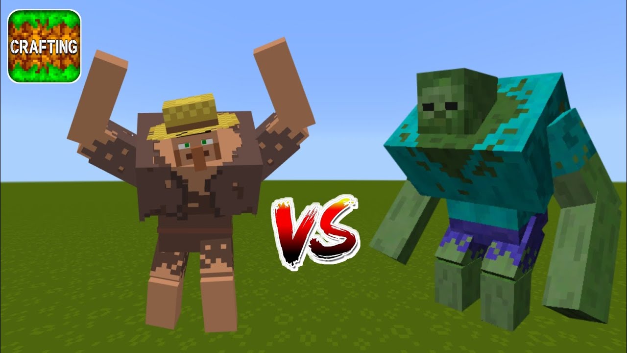 MUTANT VILLAGER vs MUTANT ZOMBIE in Crafting and Building - YouTube