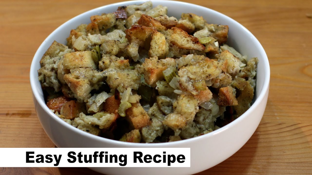 How to Make Stuffing | Easy Stuffing or Dressing Recipe Trailer Version ...