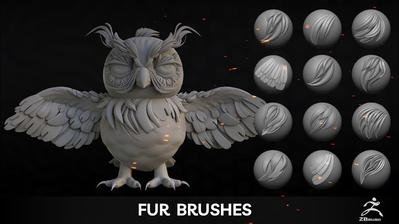 Fur IMM Brushes For Zbrush - YouTube
