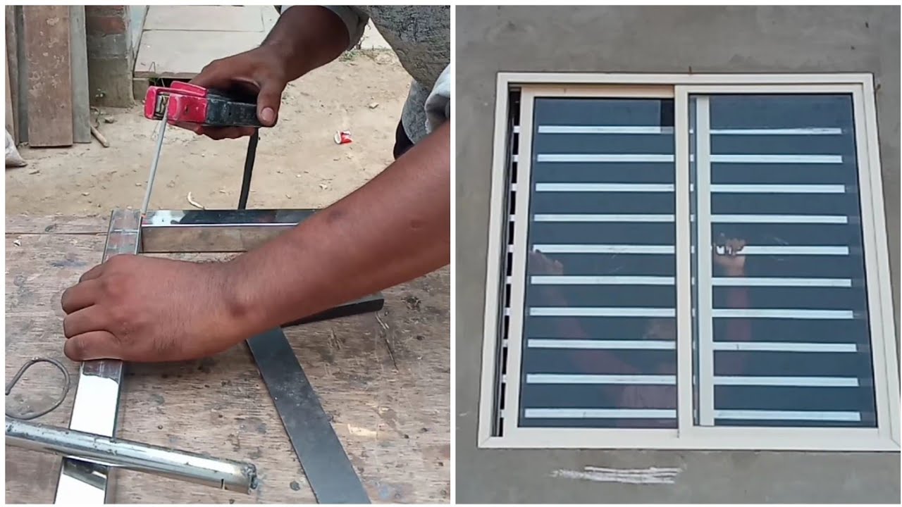 How to make stainless steel section window with glass at home 🏠 in 2 ...