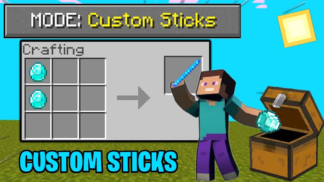 Minecraft, But There Are Custom Sticks... - YouTube