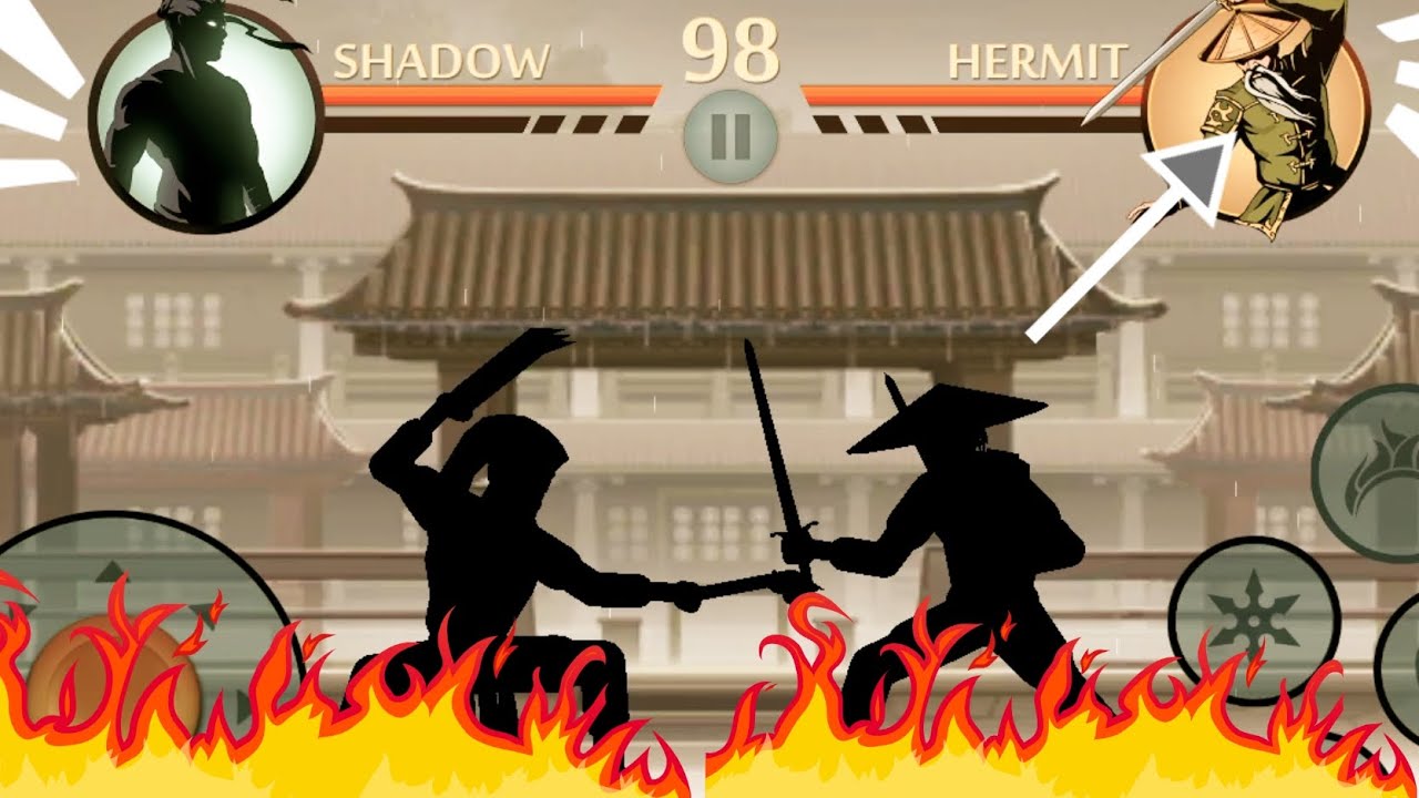 Fighting with hermit in eclipse to get his "swords" ⚔️⚔️ #shadowfight2 ...