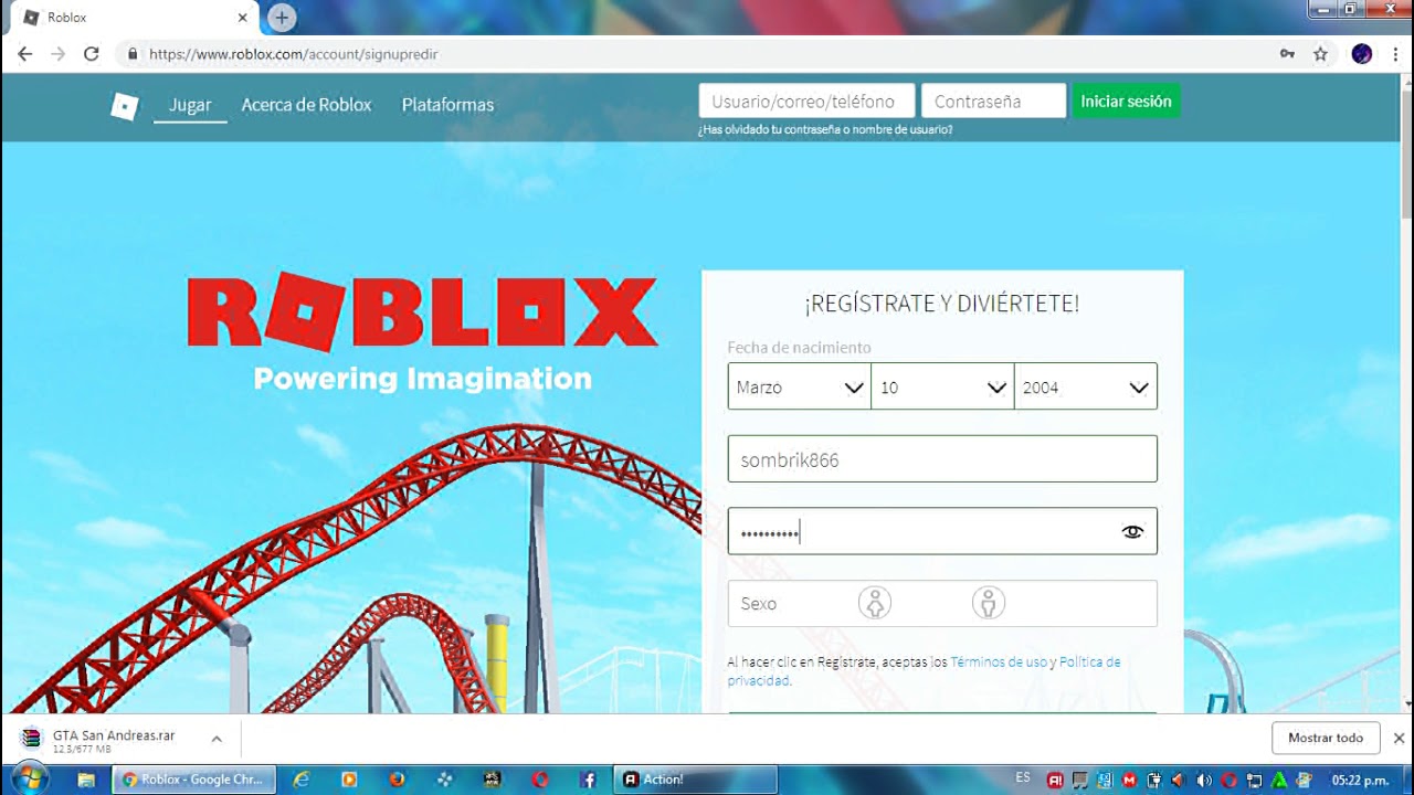 como crear una cuenta de roblox - YouTube