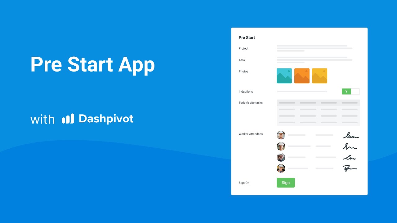 Pre-starts: Easily conduct and track pre-starts with Dashpivot - YouTube