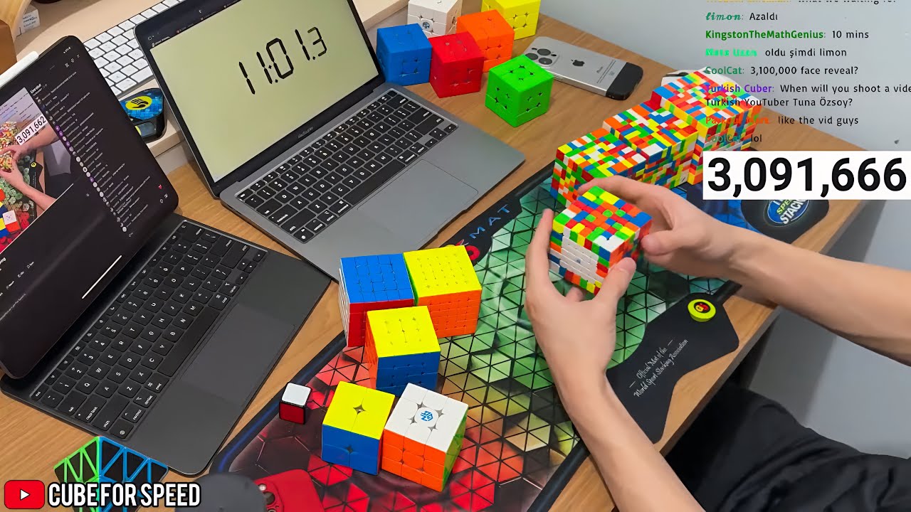 Rubik's Cubes 1x1-10x10 Solving - YouTube