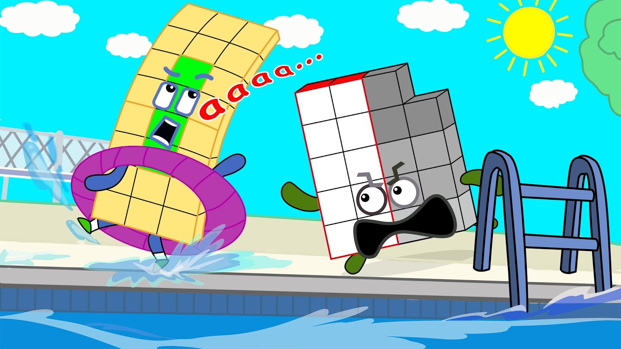 Numberblocks 24 be careful and safe with Swimming Floats | Numberblocks ...