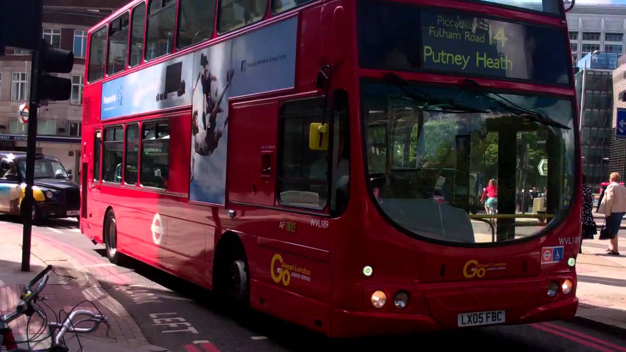 Go Ahead London Route 14 WVL189 LX05FBC Wright Eclipse Gemini VolvoB7TL ...