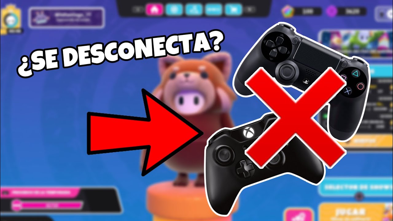 SOLUCIÓN A ERROR de DESCONEXIÓN de MANDO en PC! COMO JUGAR FALL GUYS en ...