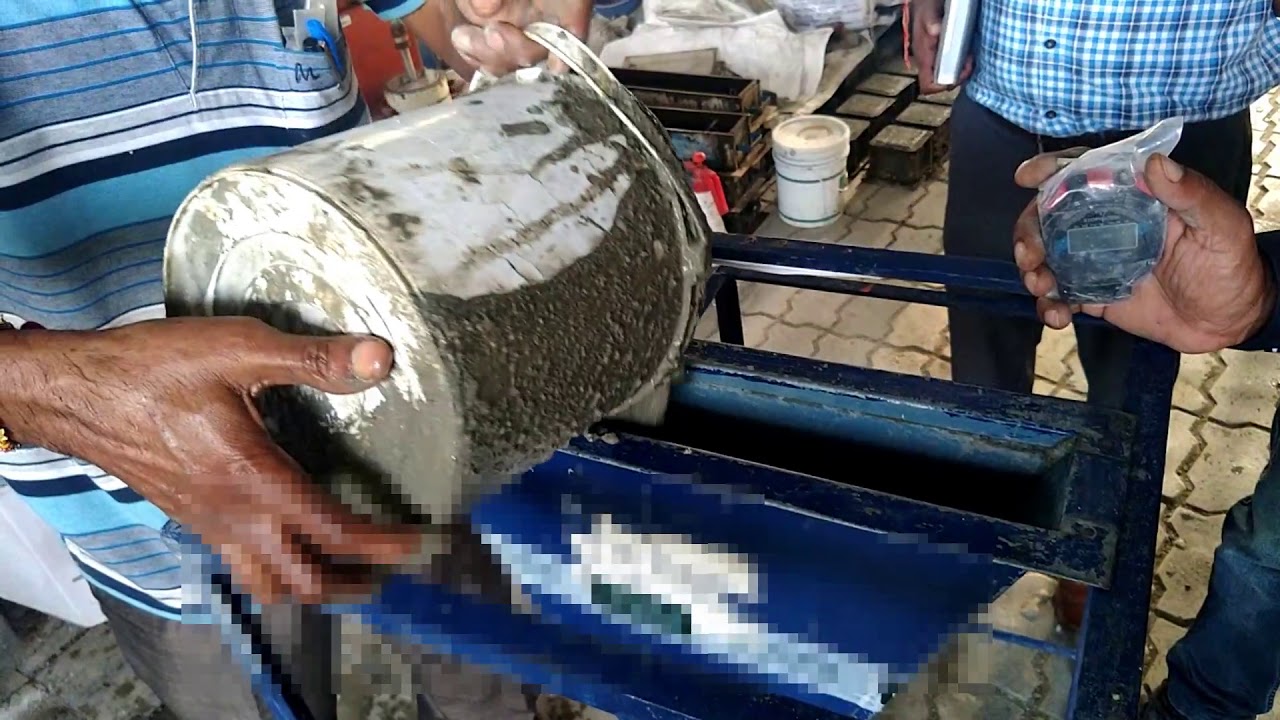 SELF COMPACTING CONCRETE V FUNNEL TEST - YouTube