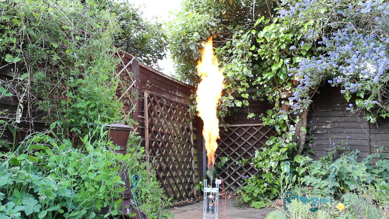 "Fire-o-matic" Home Made Fire Machine - final tests! - YouTube