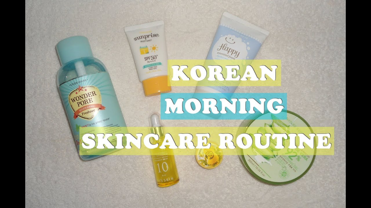 ☀ Korean Morning Skincare Routine - YouTube