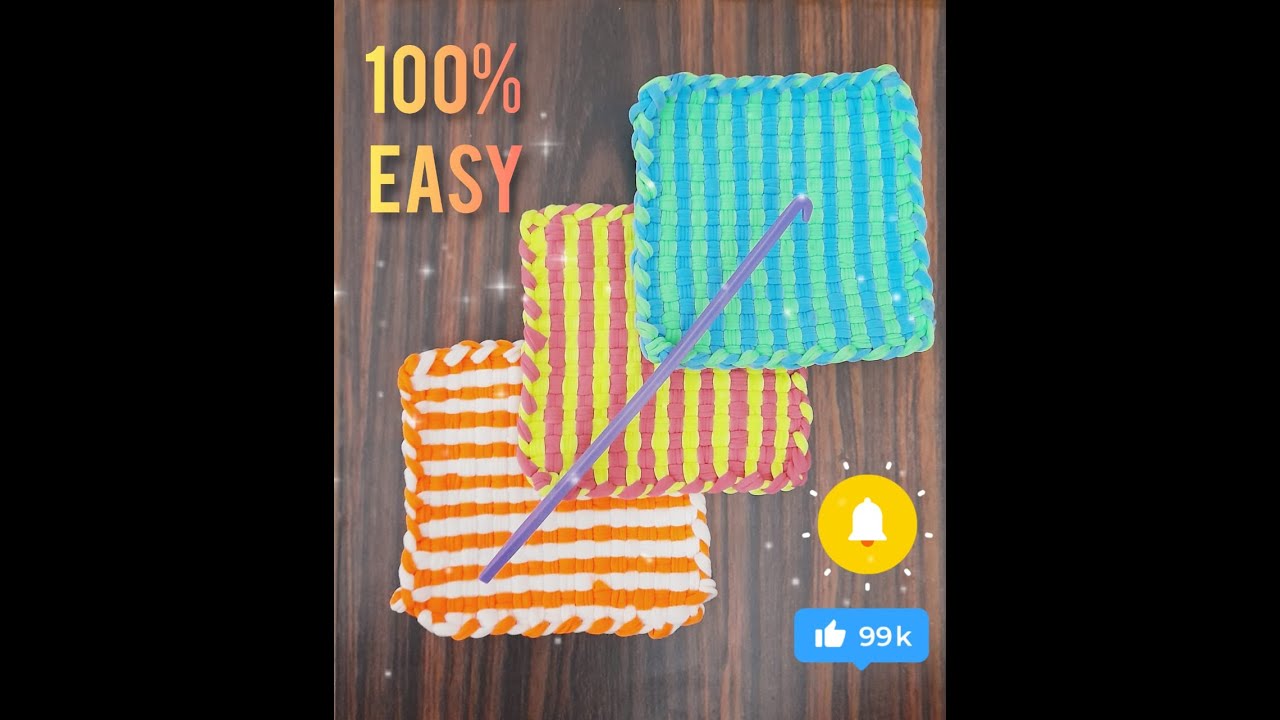 How to make Weaving Loom Table Mat 🤩🙌🤩 #easy #funtomake #creativeideas ...