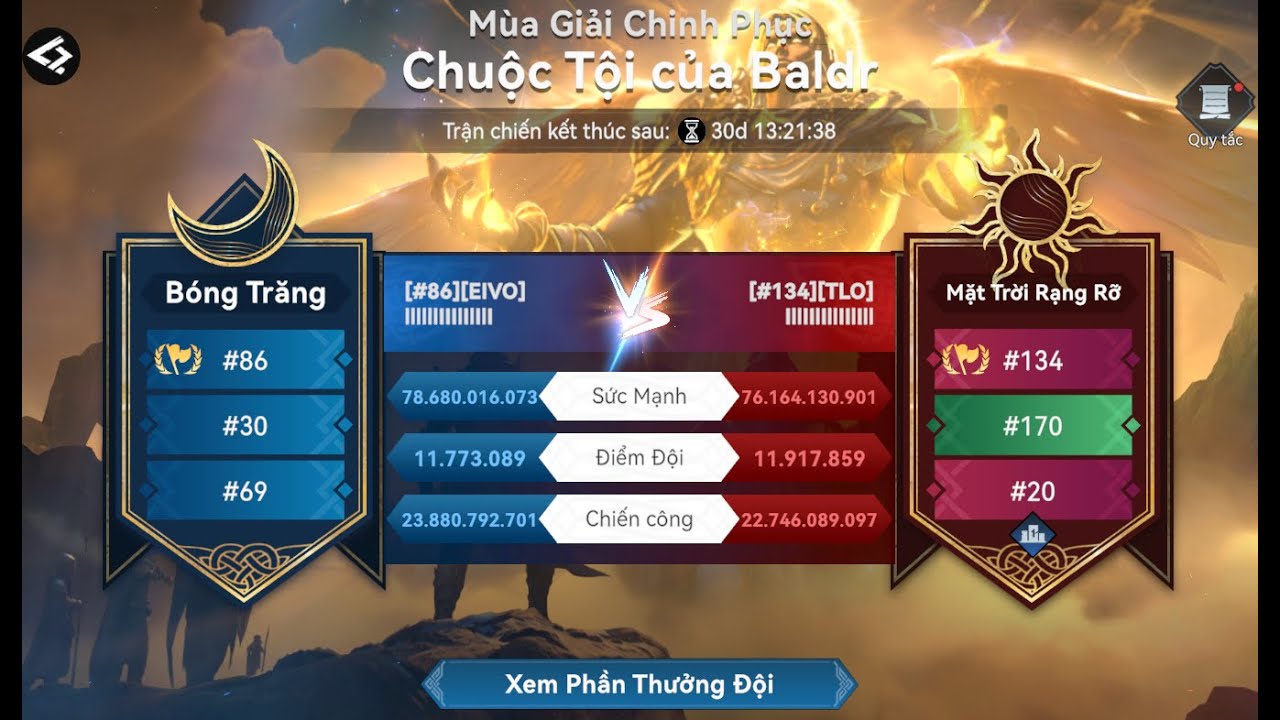VIKING RISE - TRẢI NGHIỆM KVK MÙA 6 - 134 170 20 VS 86 30 69 - YouTube