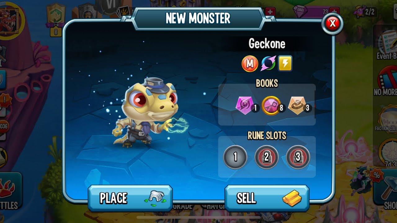 Hatching Mythic “Geckone” Monster Egg and Leveling it up in Monster ...
