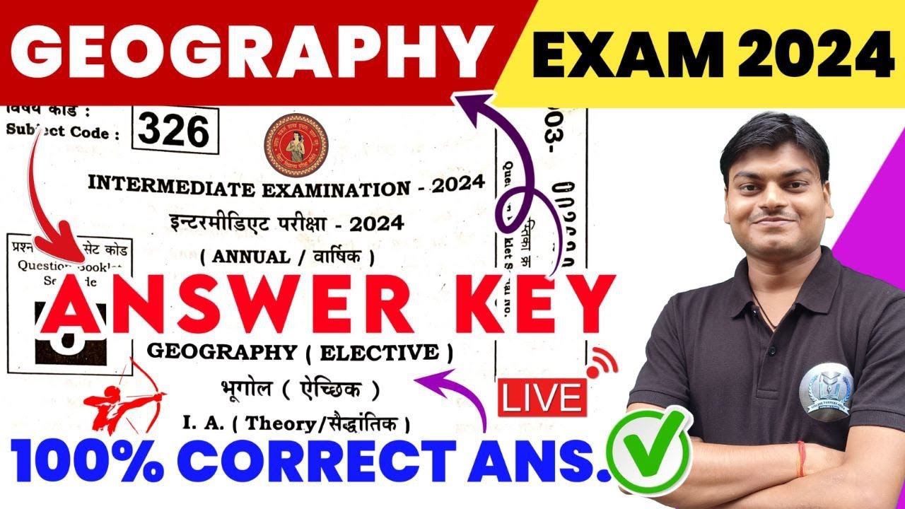 12th Geography Answer Key 2024 | 3 February Geography Class 12 Answer ...