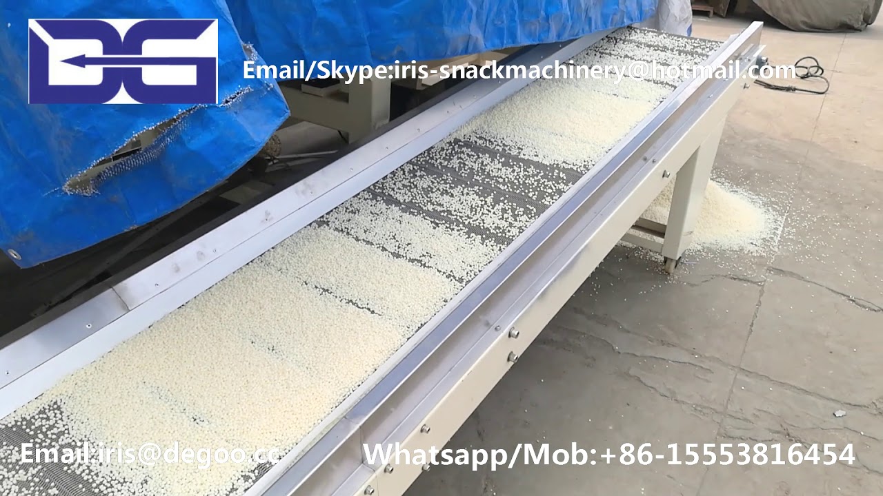 Crunch Snow Ball Extruder Machine/Rice Crispy Process Plant China - YouTube