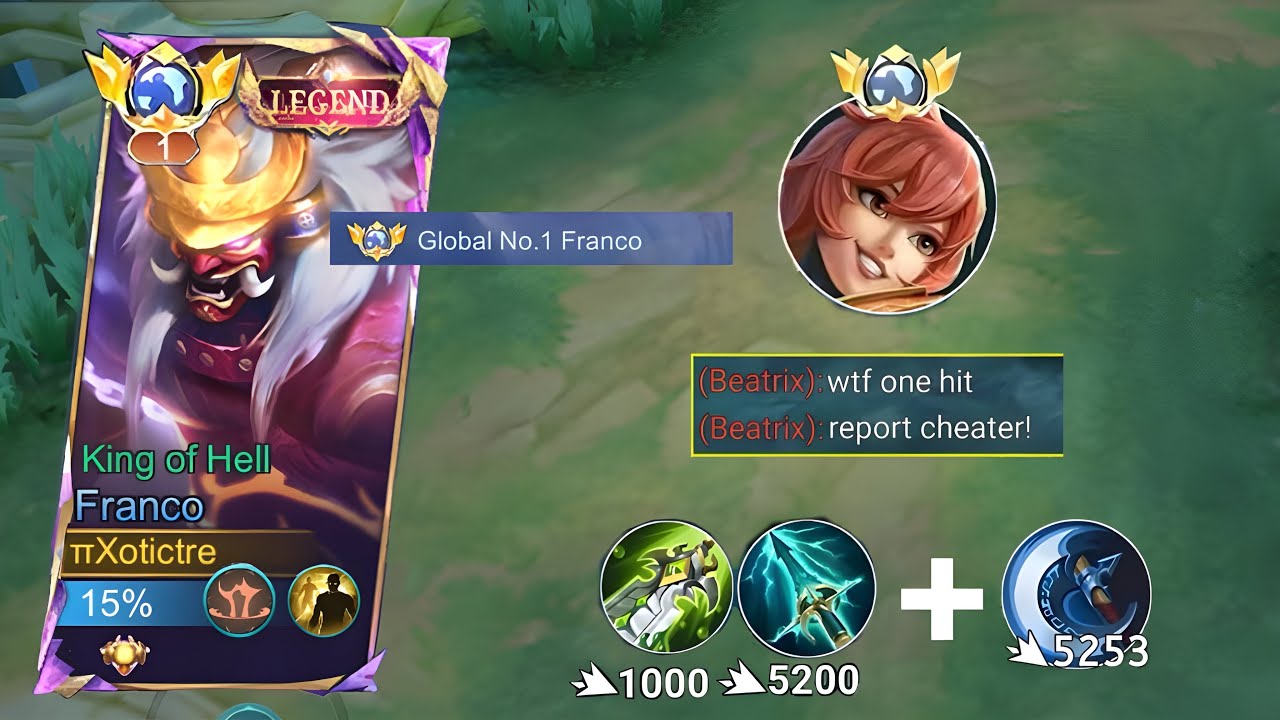 HOW TO PLAY FRANCO AGAINST TOP GLOBAL BEATRIX?🤔 | GLOBAL FRANCO BEST ...