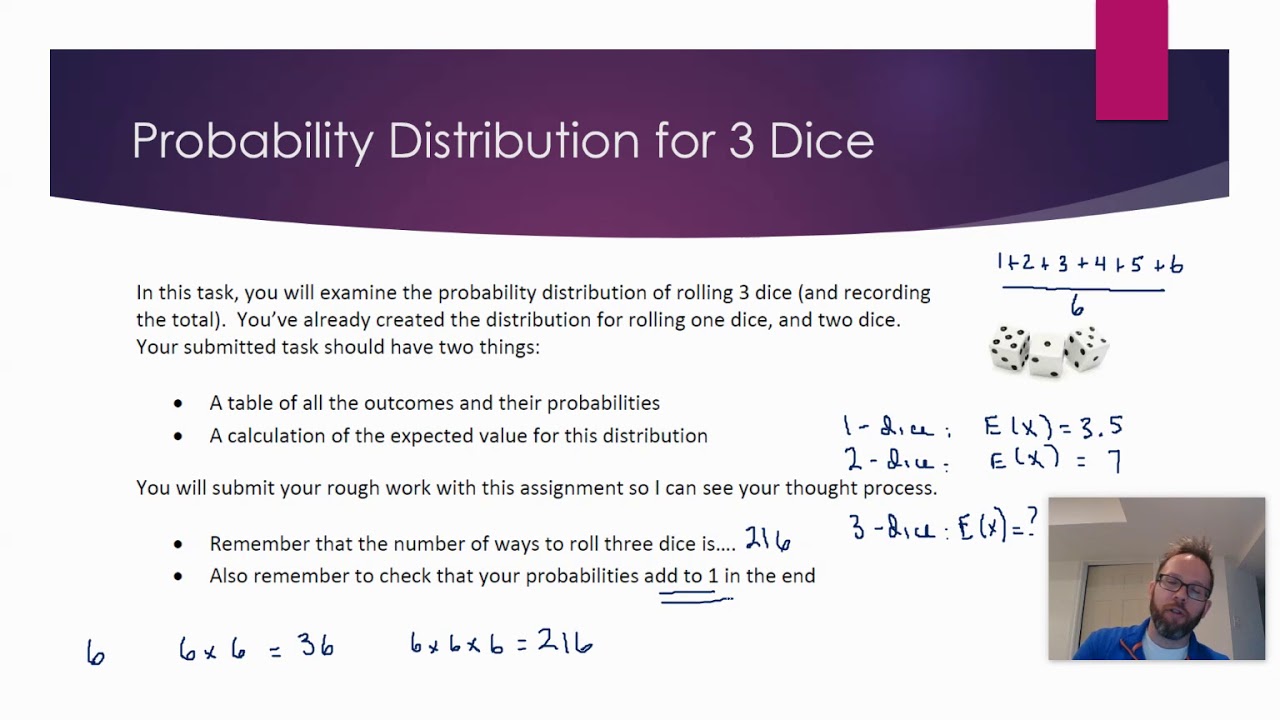 3 Dice Distribution - YouTube